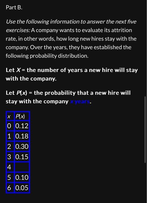 Solved Part B. Use the following information to answer the | Chegg.com