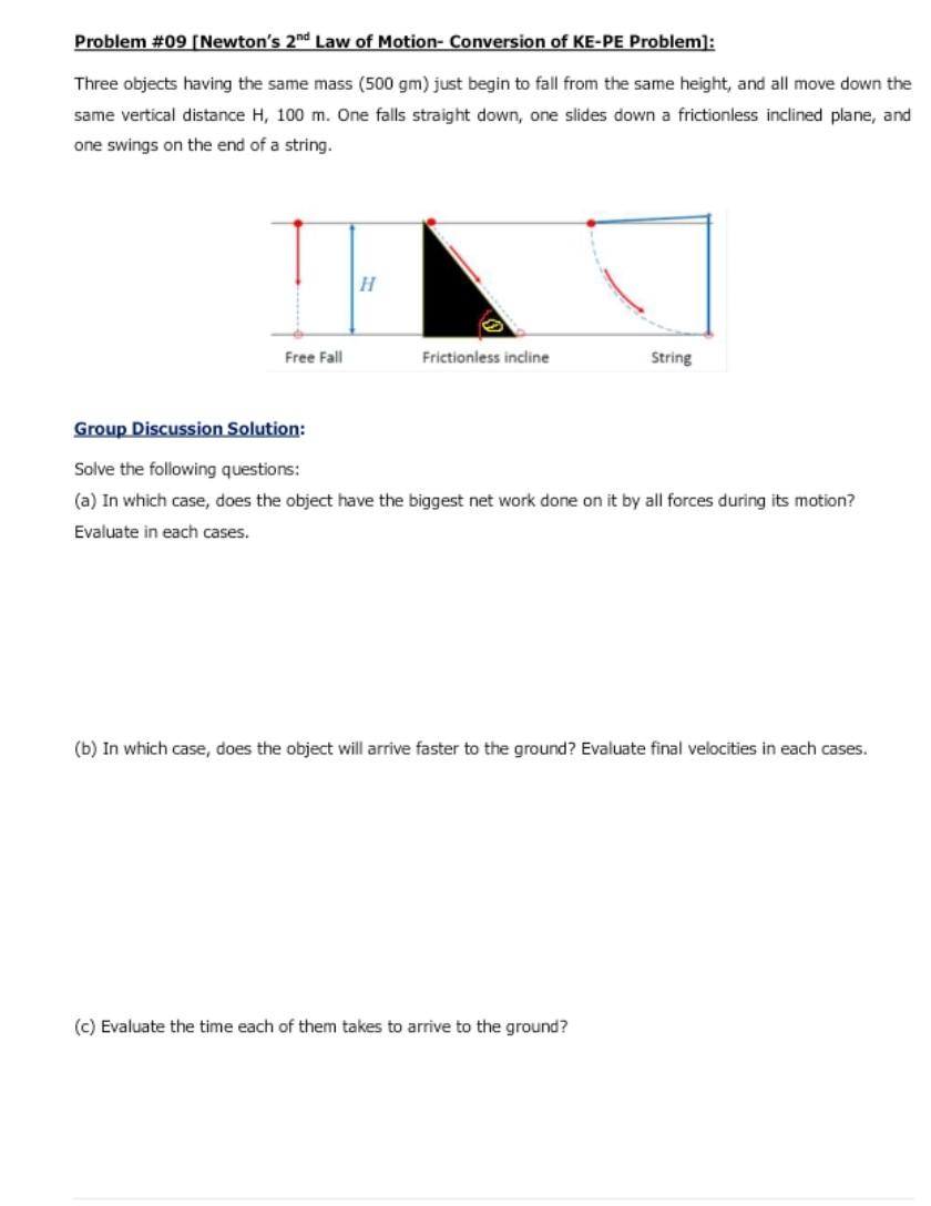 Solved Problem \#09 [Newton's 2nd Law of Motion- Conversion | Chegg.com