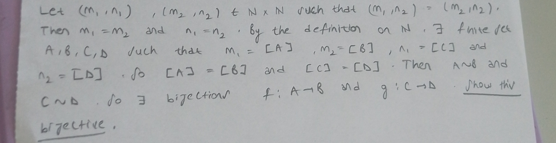 Solved Let (m1,n1),(m2,n2)inN×N ﻿vuch that (m1,n2)=(m2,n2). | Chegg.com