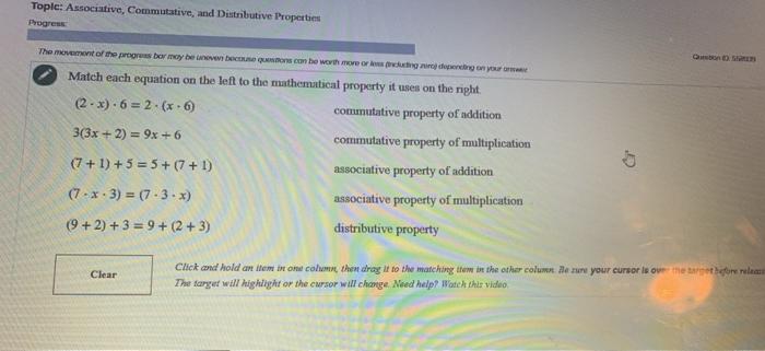 Solved Tople: Associative, Commutative, and Distributive | Chegg.com