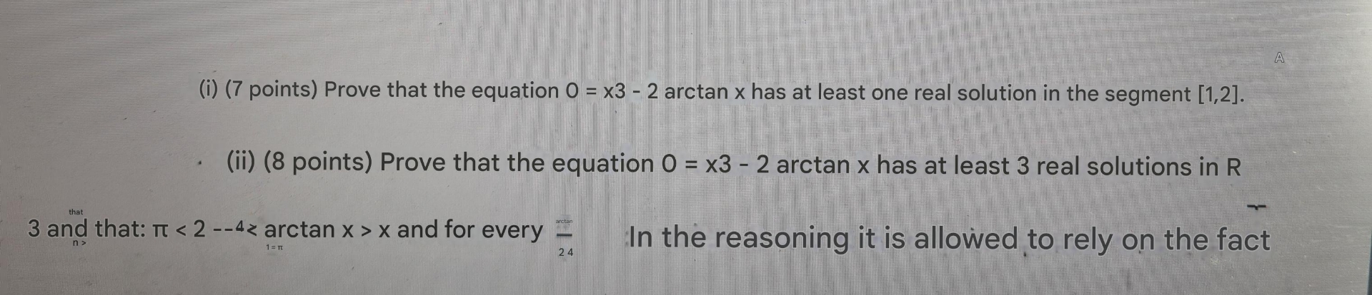 Solved (i) (7 ﻿points) ﻿Prove that the equation | Chegg.com