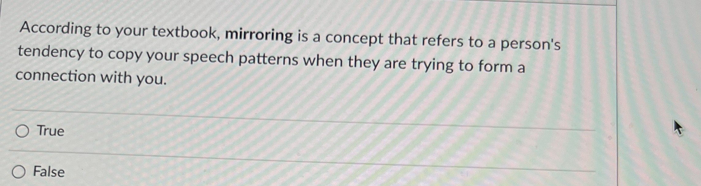 Solved According to your textbook, mirroring is a concept | Chegg.com