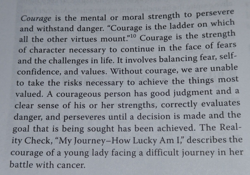Solved Courage is the mental or moral strength to persevere | Chegg.com