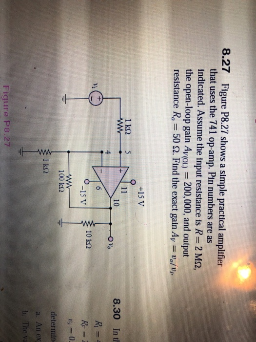 Solved 8.27 Figure P8.27 shows a simple practical amplifier | Chegg.com
