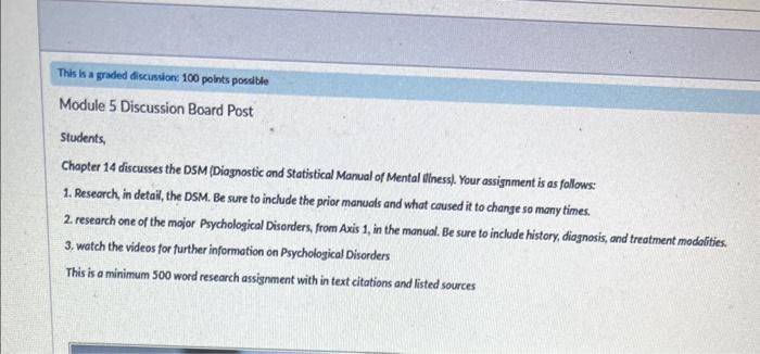Solved Module 5 Discussion Board Post Students, Chopter 14 | Chegg.com