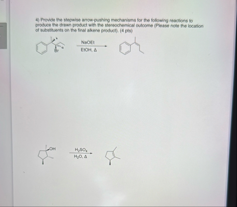 Solved Provide the stepwise arrow-pushing mechanisms for the | Chegg.com