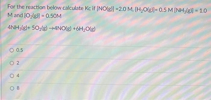 Solved Given the reaction below the following kinetic data | Chegg.com