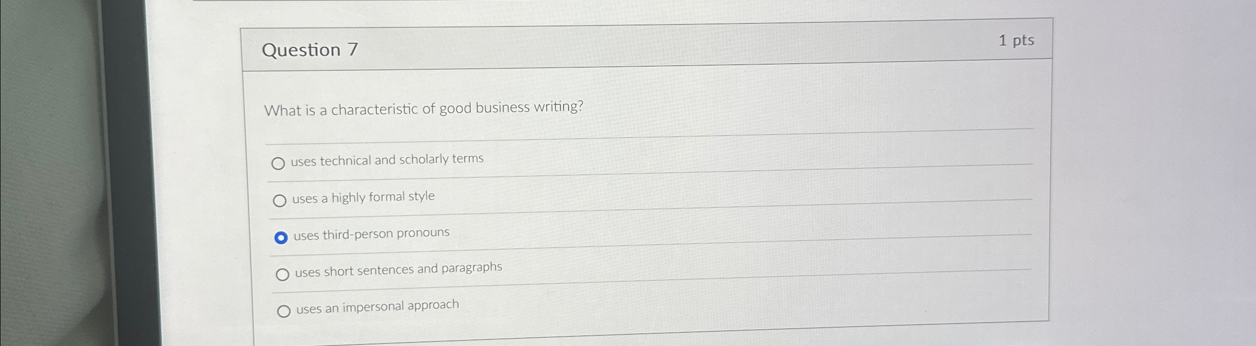 Solved Question 71 ﻿ptsWhat is a characteristic of good | Chegg.com