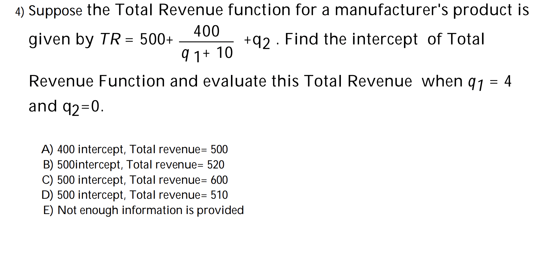 Solved Suppose the Total Revenue function for a | Chegg.com