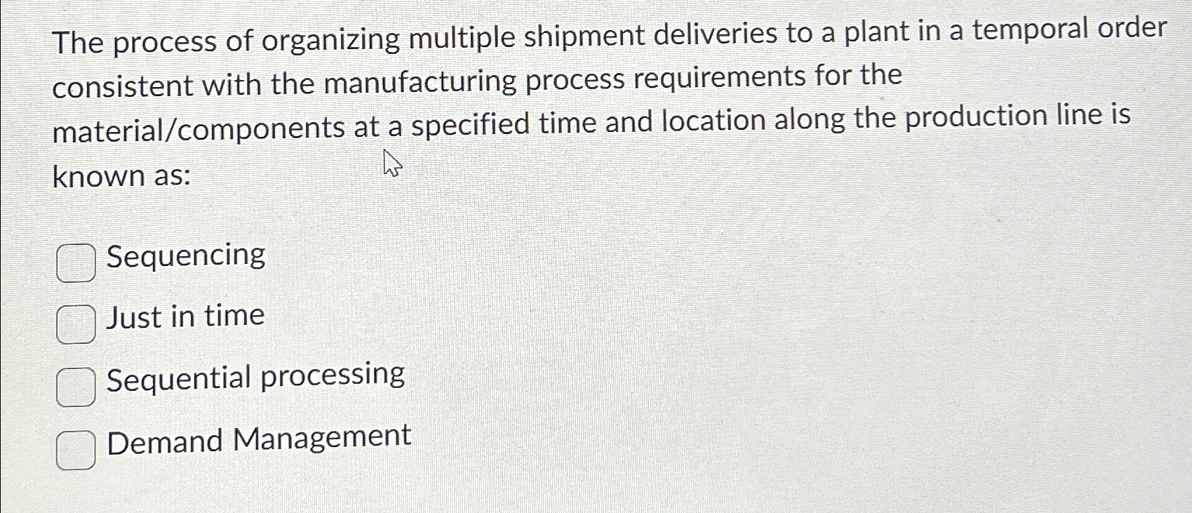 Solved The process of organizing multiple shipment | Chegg.com