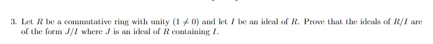 Solved Let R ﻿be a commutative ring with unity (1≠0) ﻿and | Chegg.com