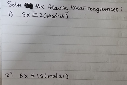 Solve the following linear | Chegg.com