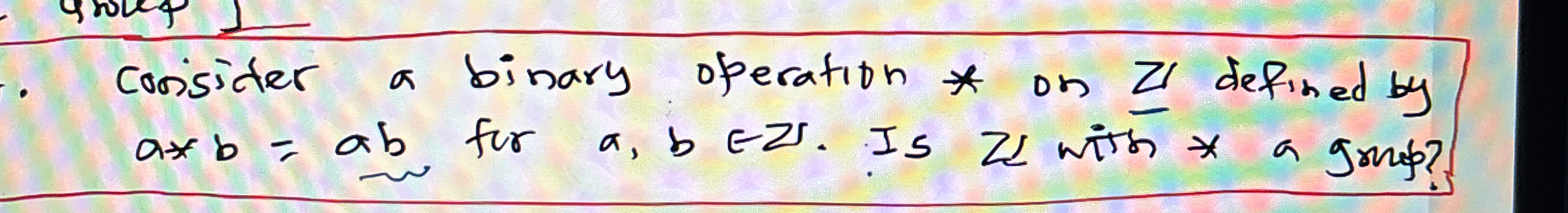 Solved consider a binary operation ** ﻿on Z ﻿defined by | Chegg.com