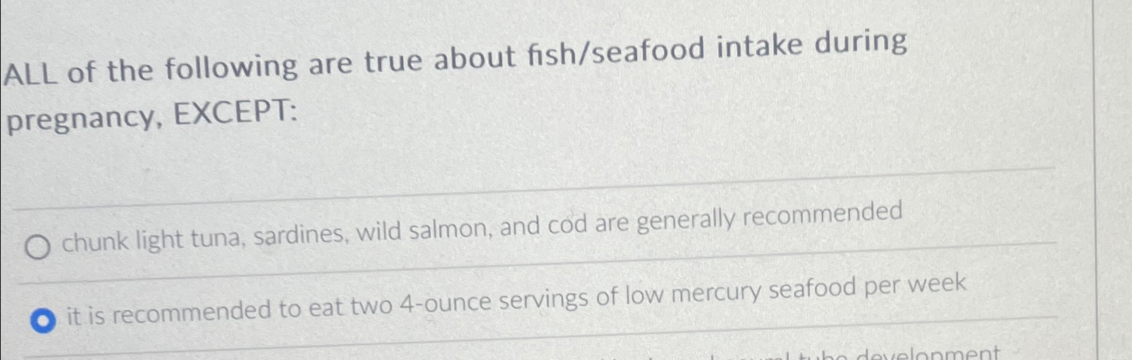 Solved ALL of the following are true about fish/seafood | Chegg.com