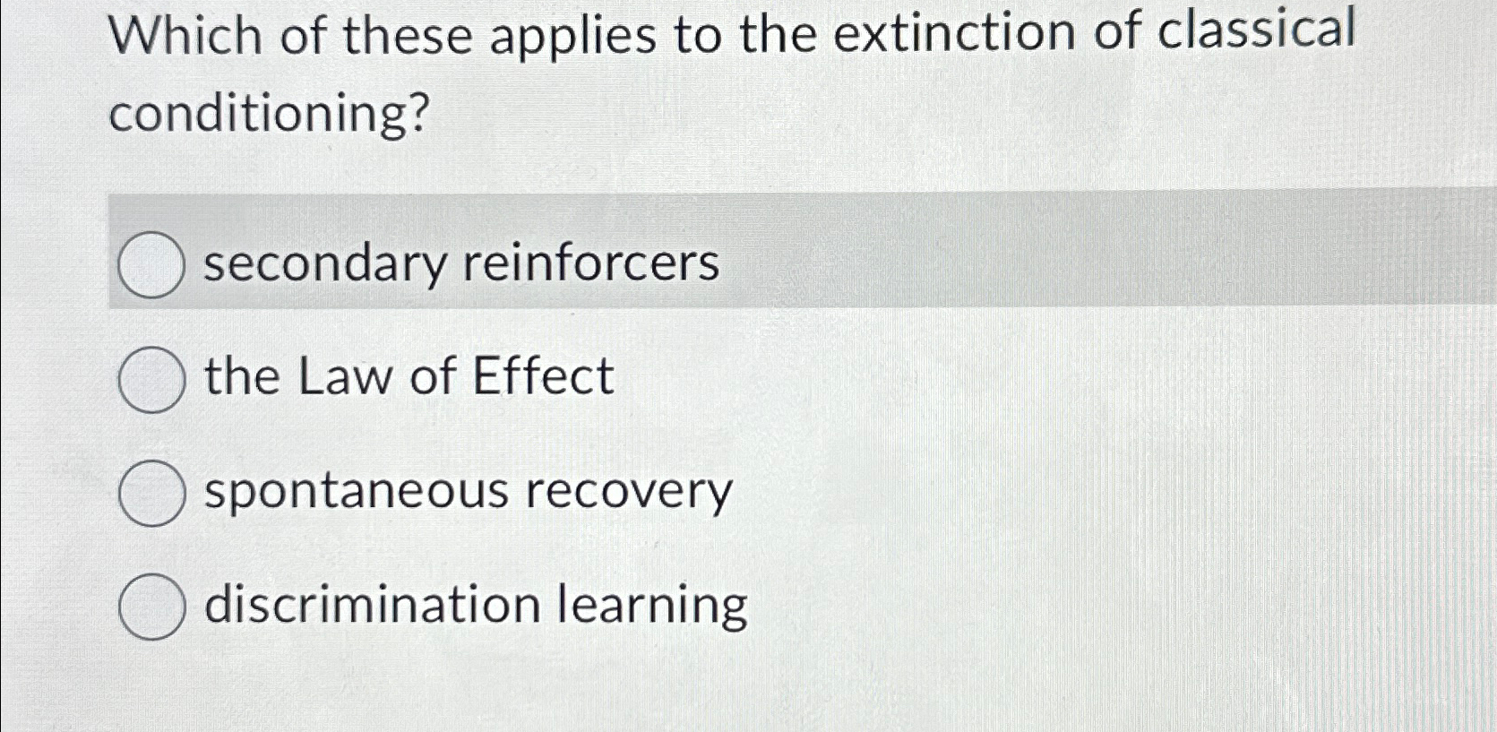 Solved Which of these applies to the extinction of classical | Chegg.com