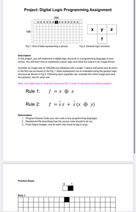 Solved Project: Digital Logic Programming Assignment | Chegg.com