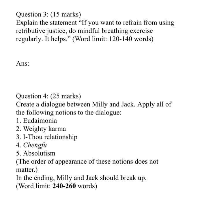 Question 3: (15 marks) Explain the statement "If you | Chegg.com