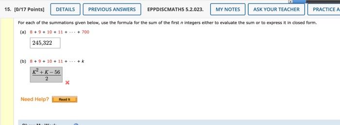Solved 15. [0/17 Points] DETAILS PREVIOUS ANSWERS | Chegg.com