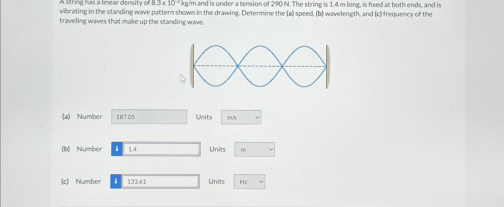 Solved A string has a linear density of 8.3×10-3kgm ﻿and is | Chegg.com