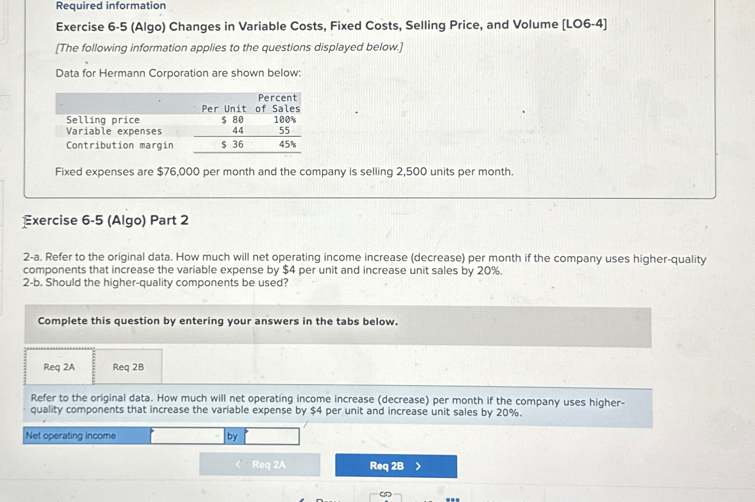 Solved Required informationExercise 6-5 (Algo) ﻿Changes in | Chegg.com