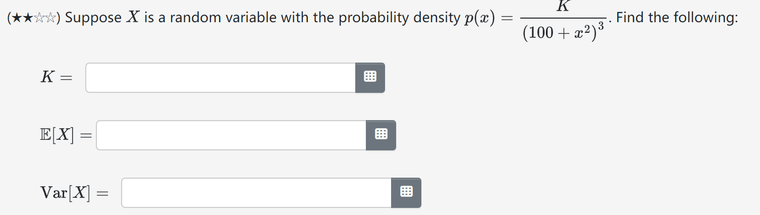 Solved (******icis) ﻿Suppose x ﻿is a random variable with | Chegg.com