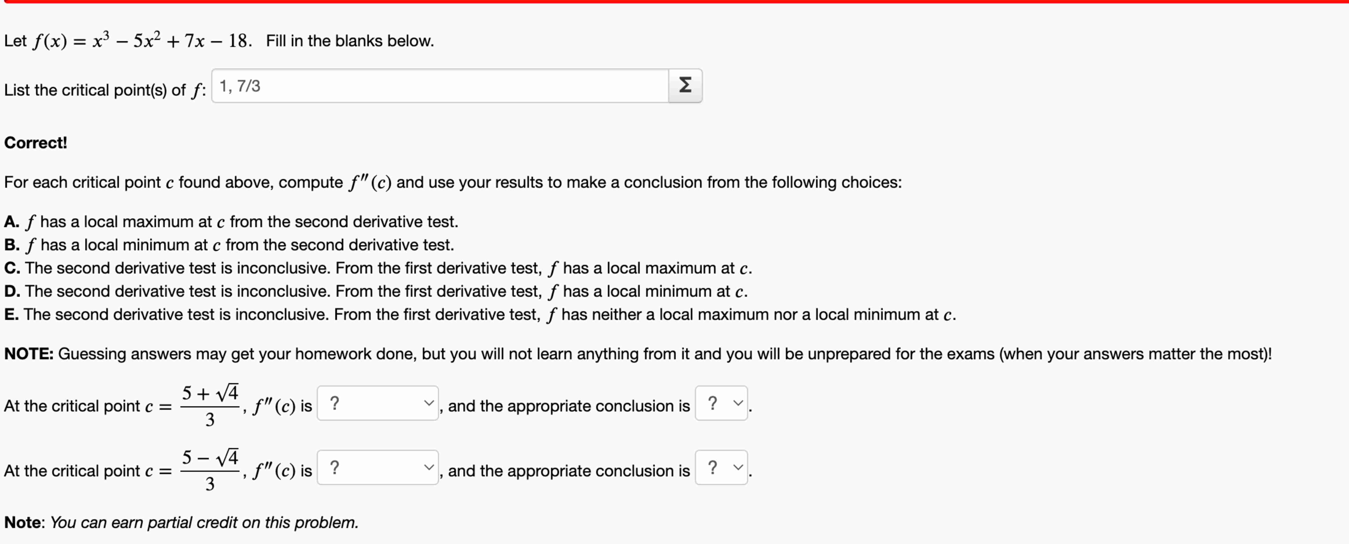 Solved Let f(x)=x3-5x2+7x-18. ﻿Fill in the blanks below.List | Chegg.com