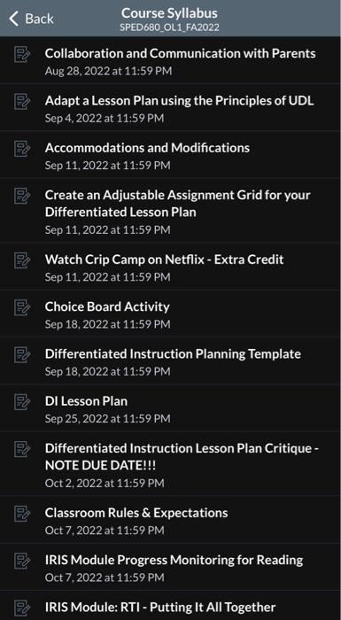 Solved Using your course readings, list and describe at | Chegg.com