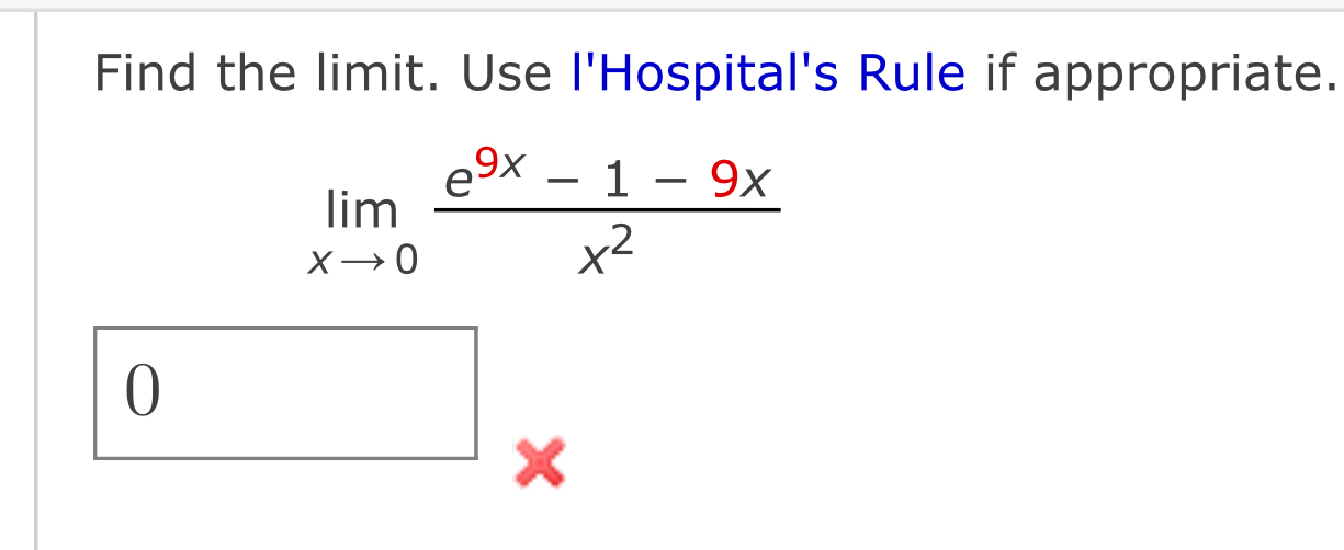Solved Find the limit. ﻿Use l'Hospital's Rule if | Chegg.com