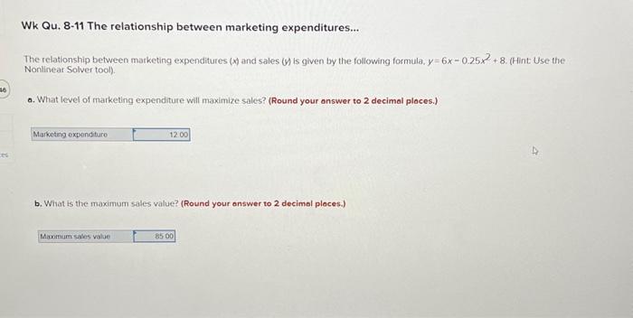 Solved Wk Qu, 8-11 The relationship between marketing | Chegg.com Solved Wk Qu, 8-11 The relationship between marketing | Chegg.com