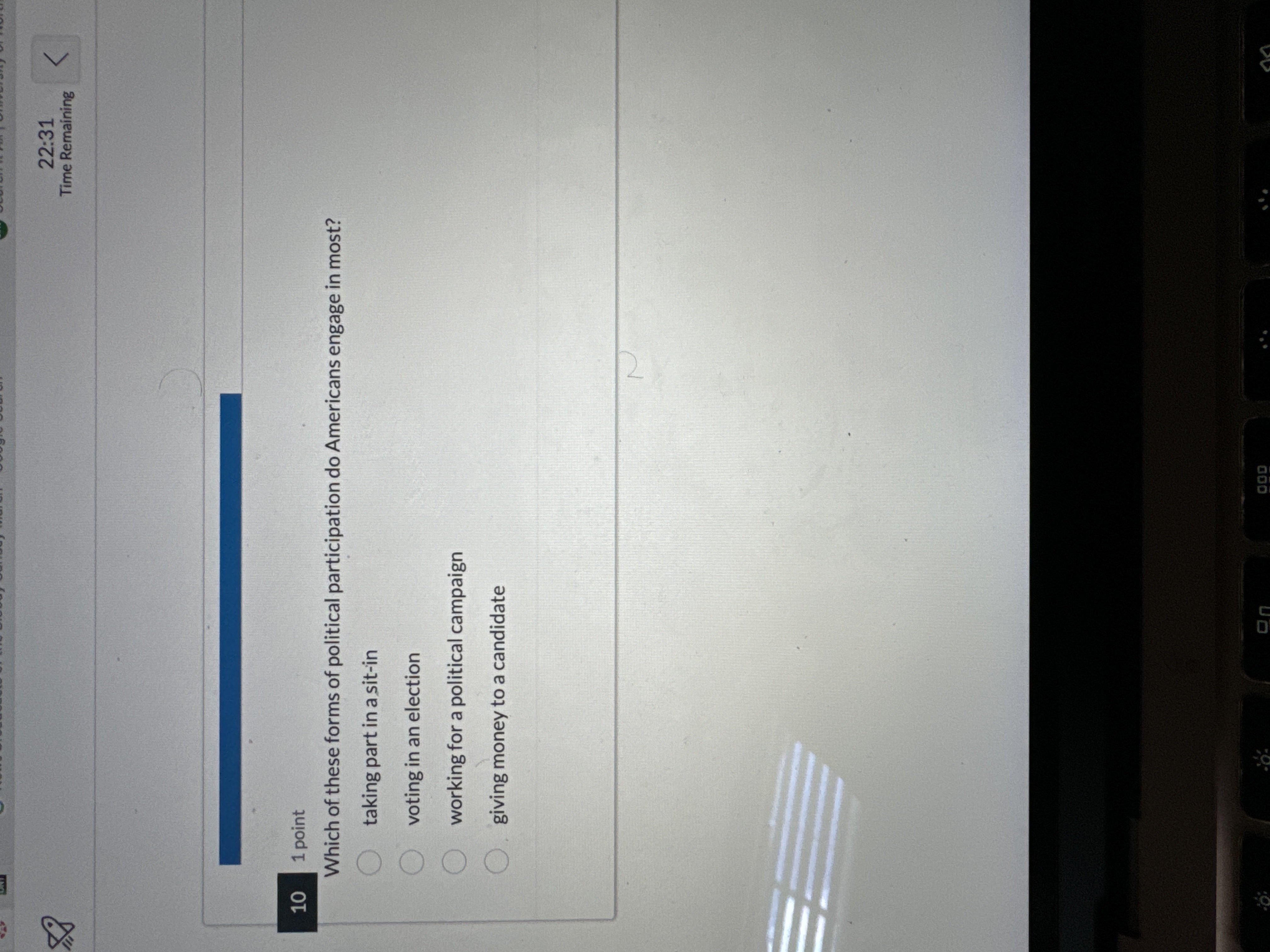 Solved Which of these forms of political participation do | Chegg.com