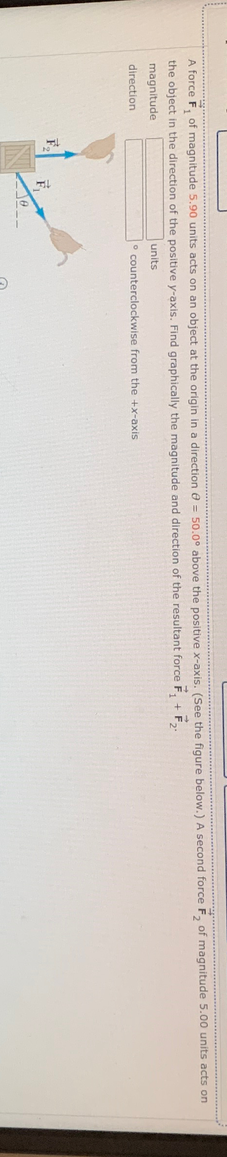 Solved the object in the direction of the positive y-axis. | Chegg.com