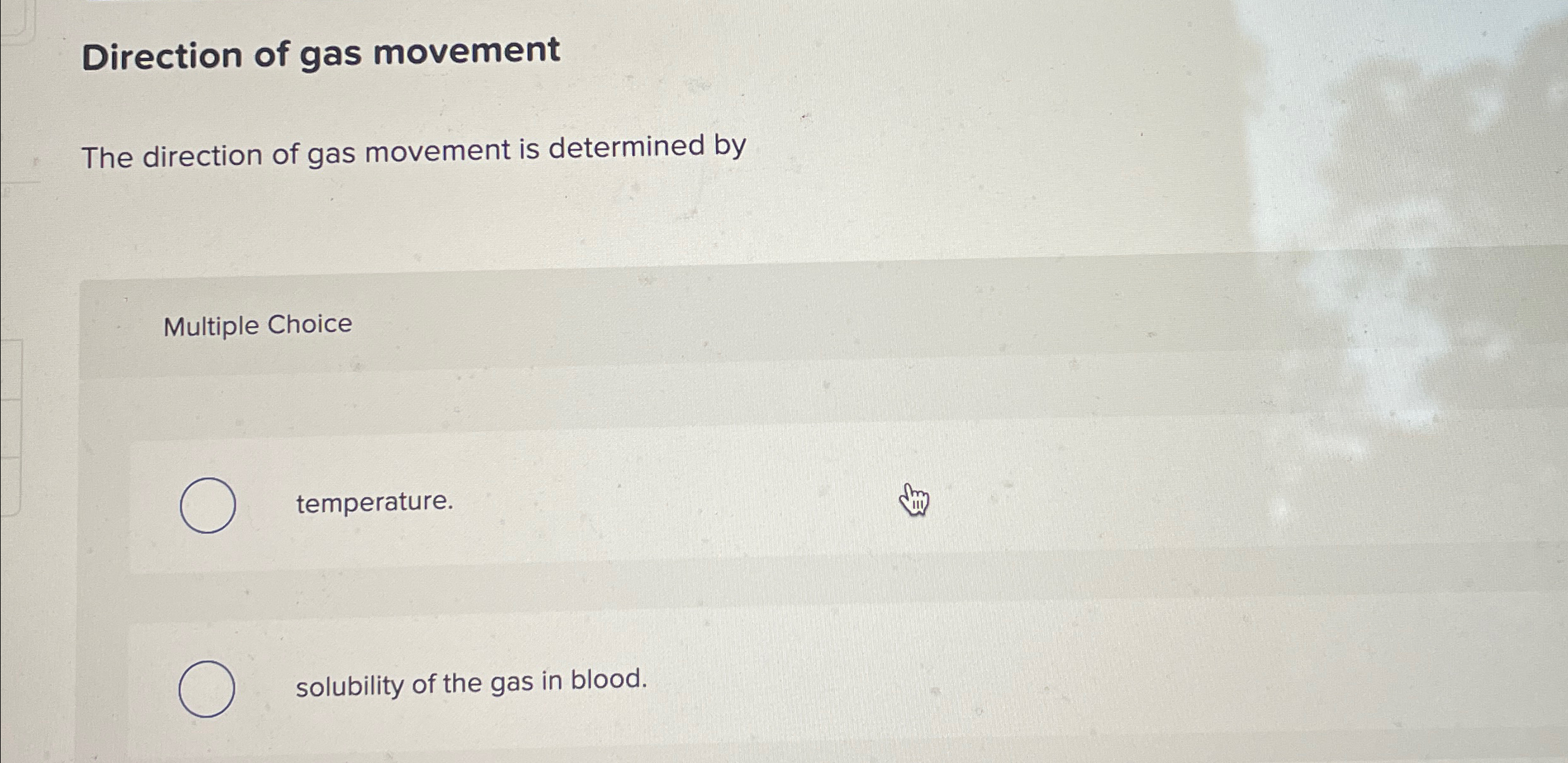 Solved Direction of gas movementThe direction of gas | Chegg.com
