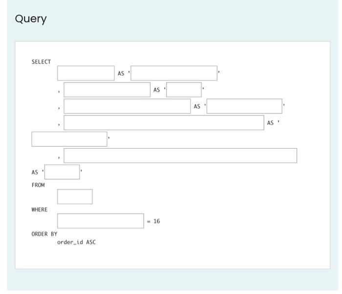 Solved Write a SQL query that satisfies the requirements | Chegg.com