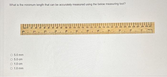 Solved What is the minimum length that can be accurately | Chegg.com