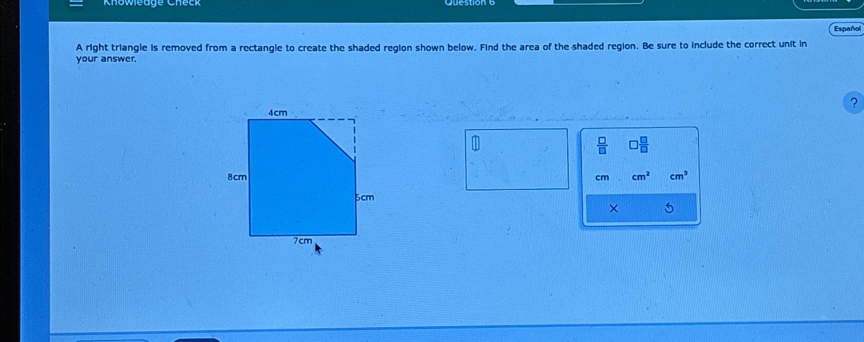 Solved A right trlangle is removed from a rectangle to | Chegg.com