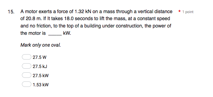 Solved A motor exerts a force of 1.32kN ﻿on a mass through a | Chegg.com