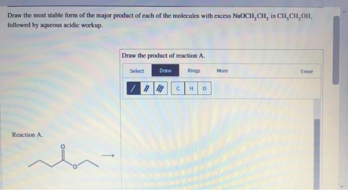 Solved Draw the most stable form of the major product of | Chegg.com