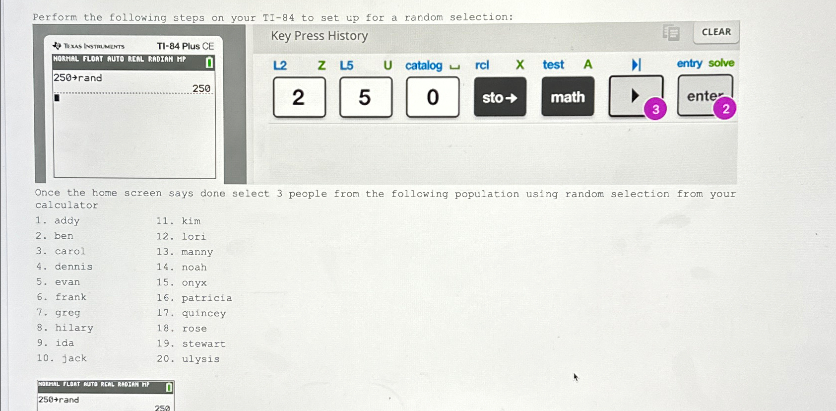 Solved Perform the following steps on your TI-84 ﻿to set up | Chegg.com