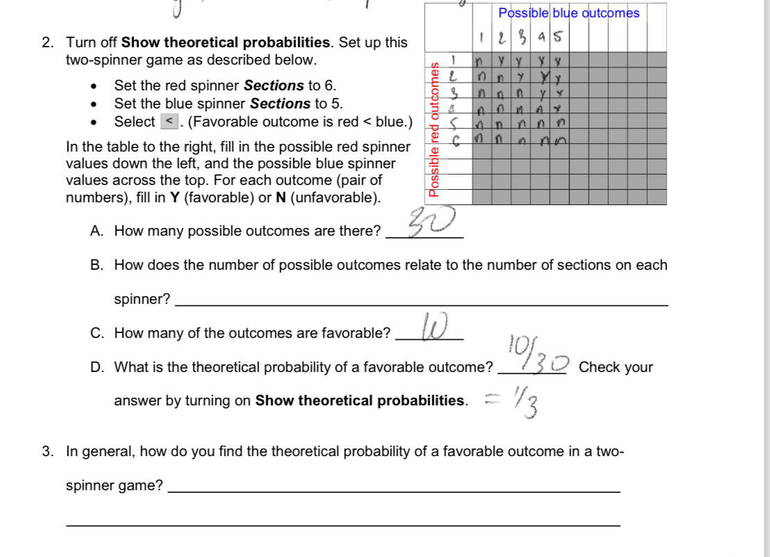 Solved Turn off Show theoretical probabilities. Set up | Chegg.com