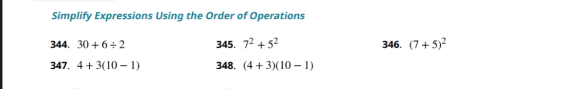 Solved Simplify Expressions Using the Order of | Chegg.com
