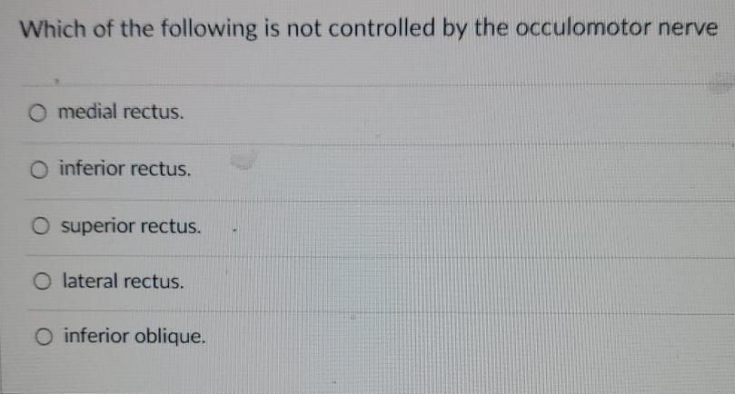 Solved Which of the following is not controlled by the | Chegg.com