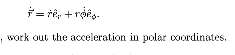 Solved Vec R ˙ R˙hat E R Rφ˙hat E φ Work Out The