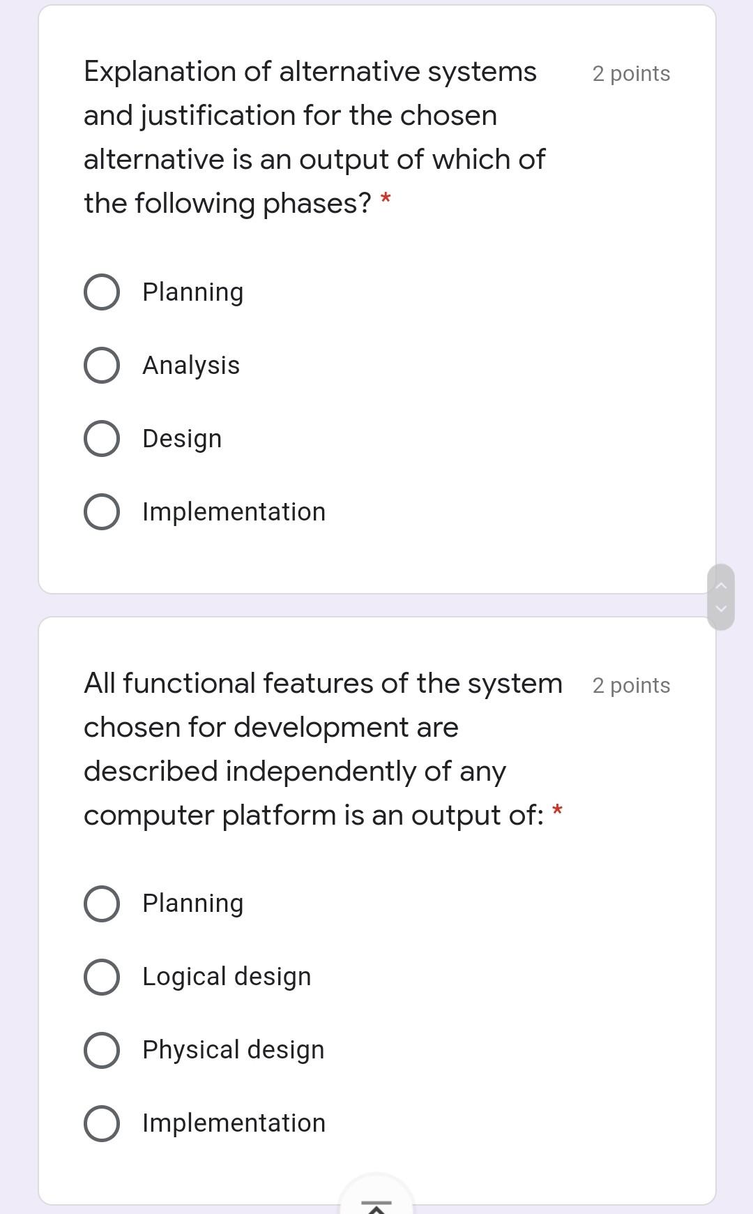 Solved A logical grouping of objects sharing 2 points the | Chegg.com