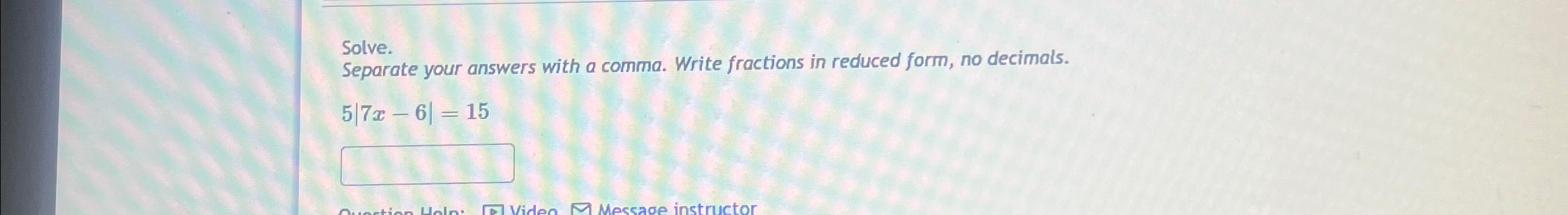 Solved Solve.Separate your answers with a comma. Write | Chegg.com
