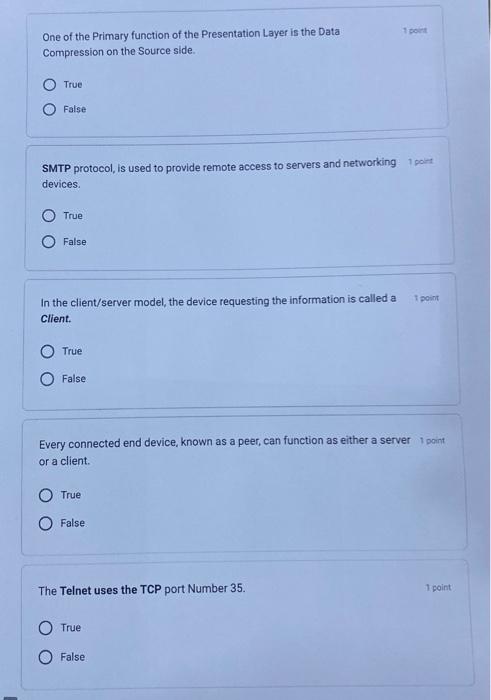 Solved Q.2/Answer the followings with True or False: (30) | Chegg.com