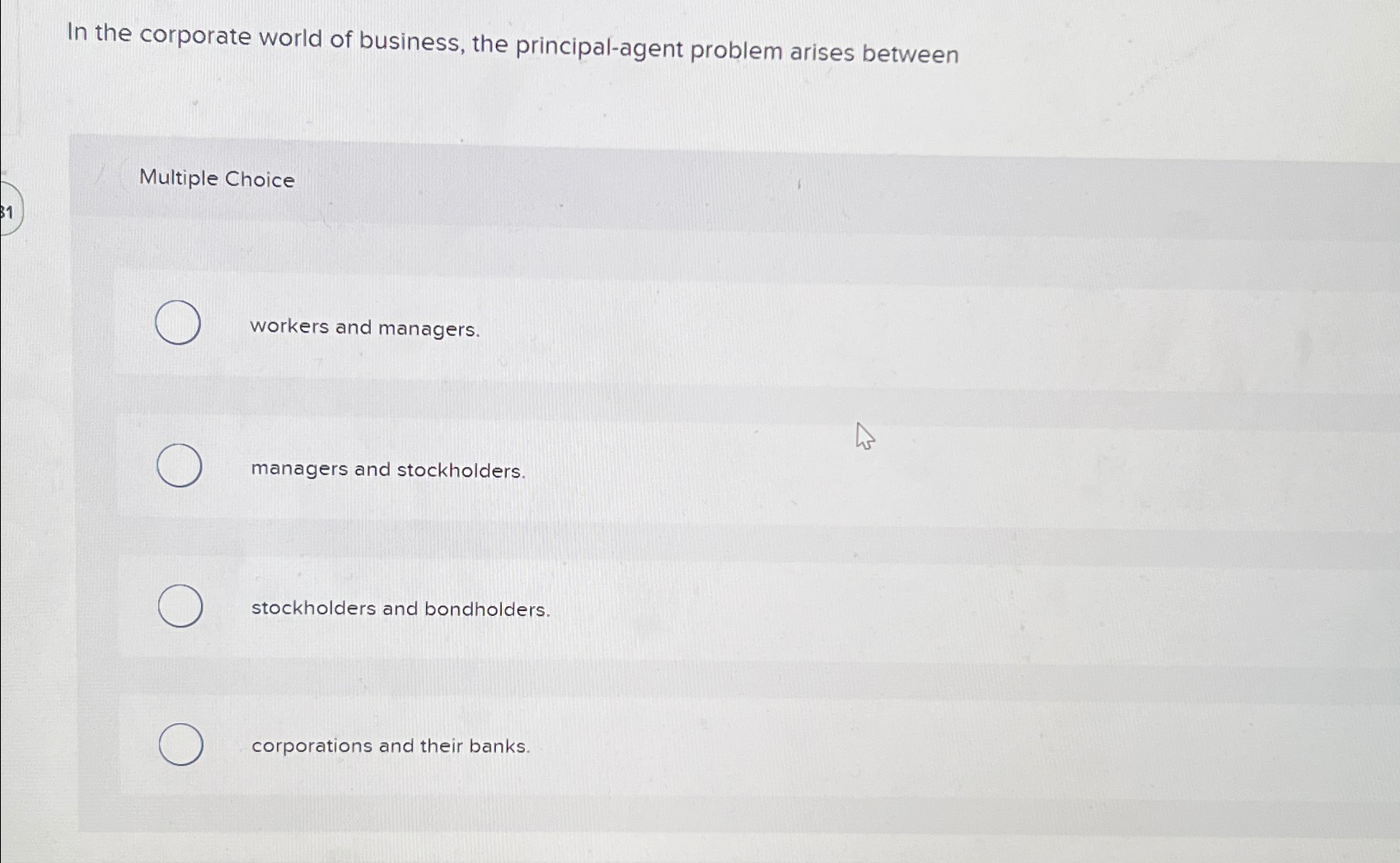 Solved In the corporate world of business, the | Chegg.com