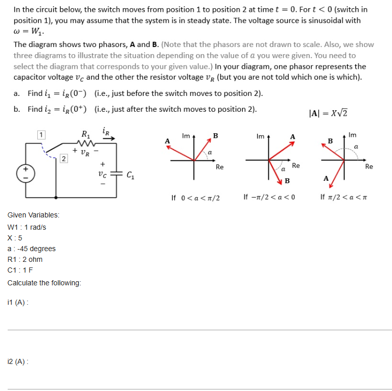 Solved In ﻿the circuit below, the switch moves from position | Chegg.com