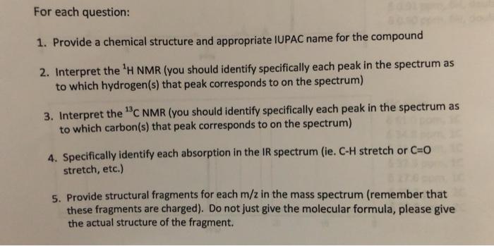 Solved Molecular Formula: C11H20 please help with 1-5 it's | Chegg.com