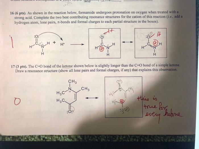 Solved 16 (6 pts). As shown in the reaction below, formamide | Chegg.com