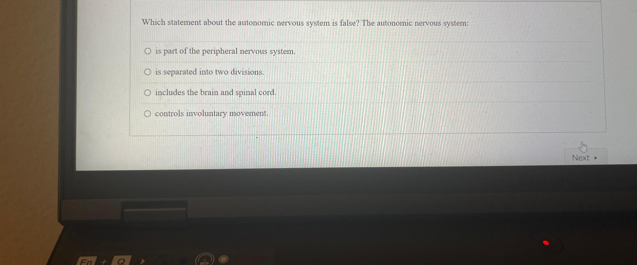 Solved Which statement about the autonomic nervous system is | Chegg.com Solved Which statement about the autonomic nervous system is | Chegg.com